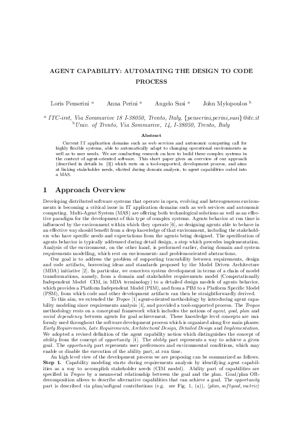 (PDF) Agent capability: automating the design to code process