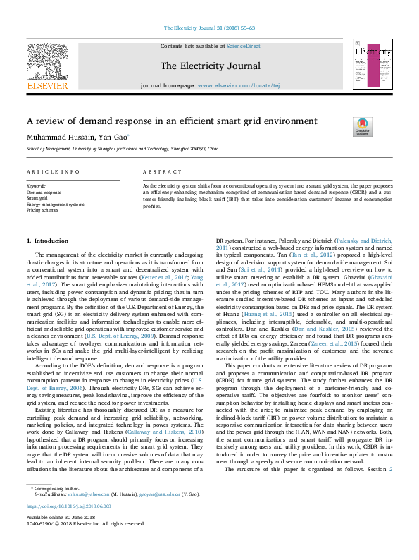 (PDF) The Electricity Journal
