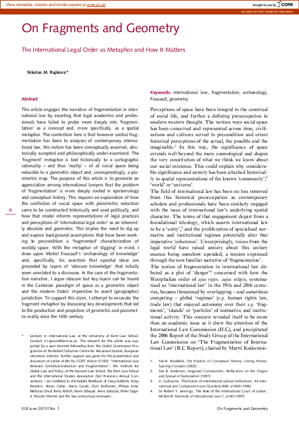 (PDF) On Fragments and Geometry
