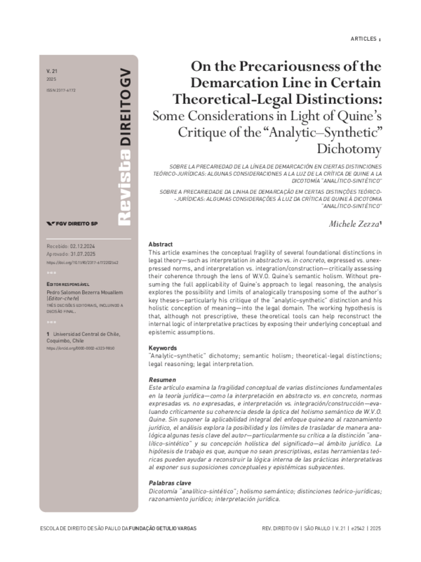 (PDF) On the Precariousness of the Demarcation Line in Certain ...