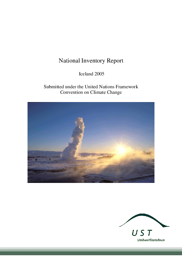 (PDF) National Inventory Report Iceland 2009 Submitted under the United ...