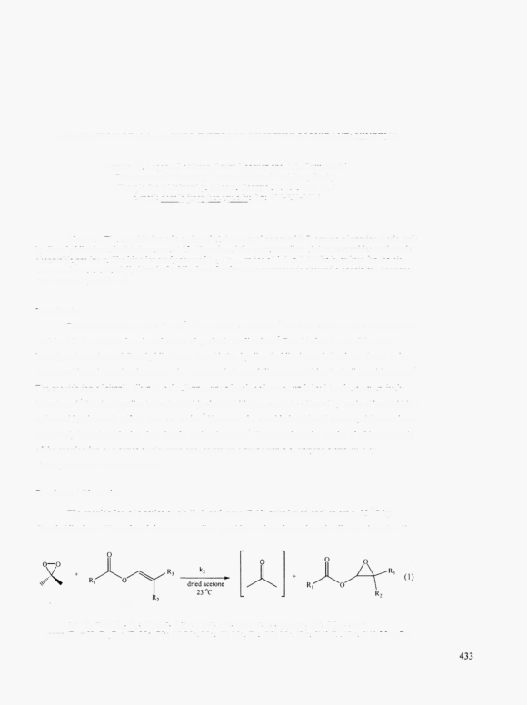 (PDF) EPOXIDATION OF cis/trans-ENOL ESTERS BY DIMETHYLDIOXIRANE: KINETICS