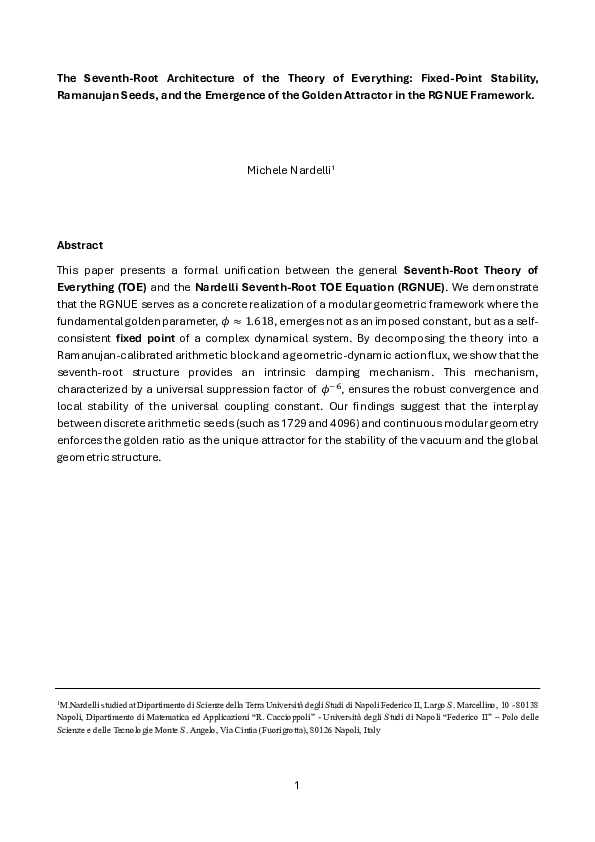 (PDF) The Seventh-Root Architecture of the Theory of Everything: Fixed ...