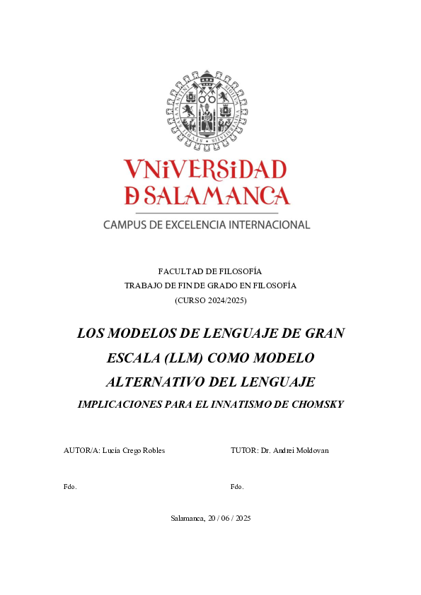 (PDF) LOS MODELOS DE LENGUAJE DE GRAN ESCALA (LLM) COMO MODELO ...
