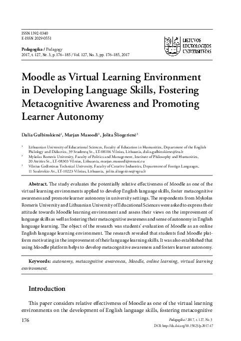 (PDF) Moodle as Virtual Learning Environment in Developing Language ...