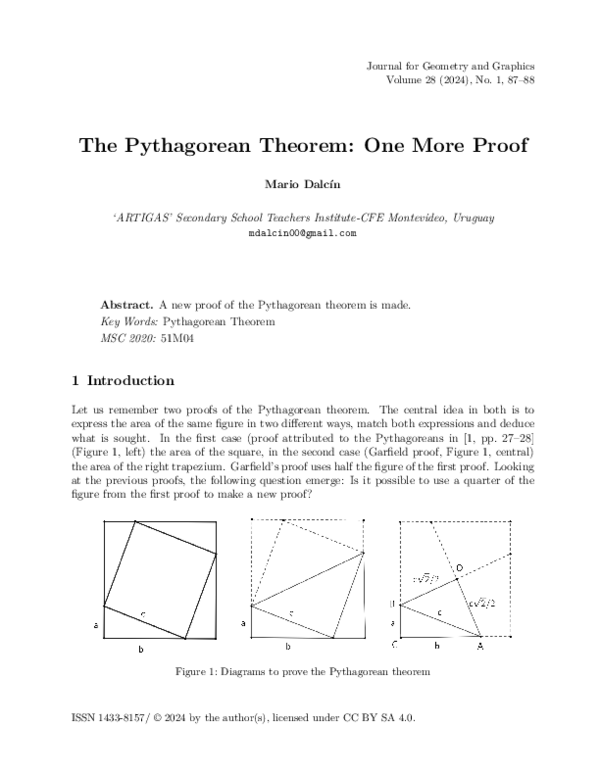 (PDF) The Pythagorean Theorem: One More Proof