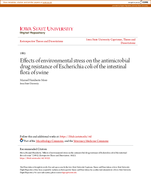(PDF) Effects of environmental stress on the antimicrobial drug ...