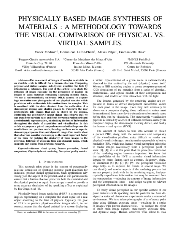 (PDF) Physically based image synthesis of materials : a methodology ...