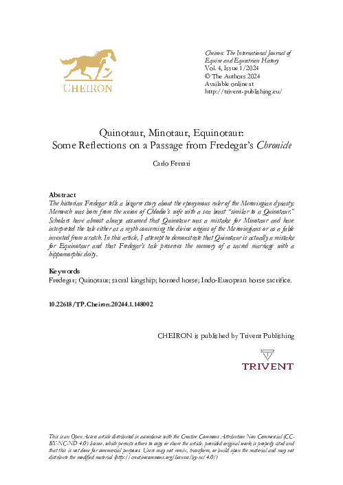 (PDF) Quinotaur, Minotaur, Equinotaur: Some Reflections on a Passage ...