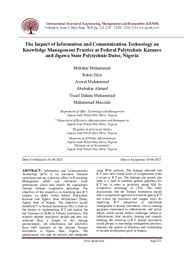(PDF) The Impact of Information and Communication Technology on ...