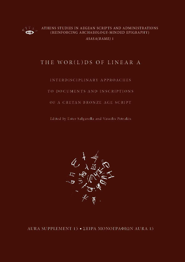 (PDF) Salgarella & Petrakis (eds.) 2026 - The Wor(l)ds of Linear A ...