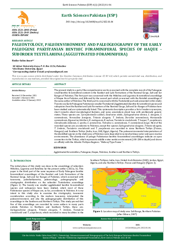 (PDF) Paleontology, Paleoenvironment and Paleogeography of the Early ...