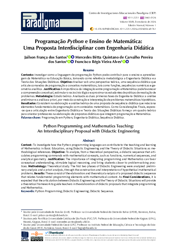 (PDF) Programação Python e Ensino de Matemática: Uma Proposta ...