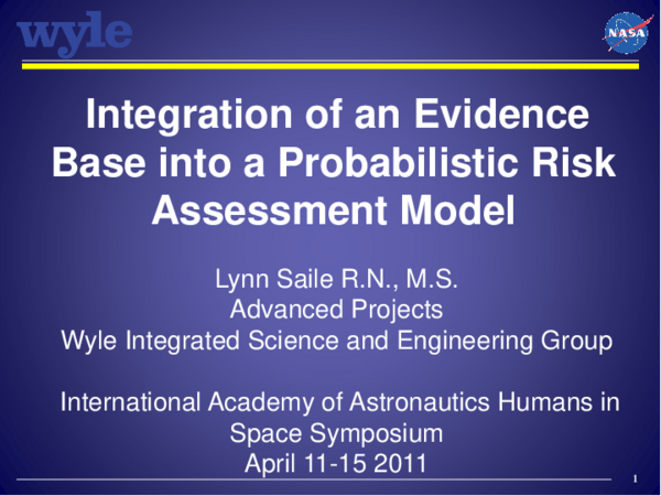 (PDF) Integration of an Evidence Base into a Probabilistic Risk ...