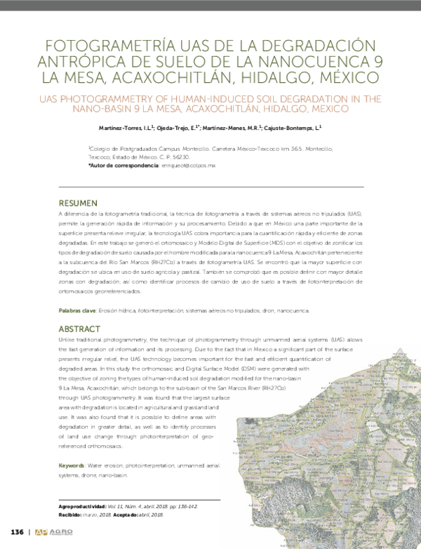 (PDF) Fotogrametría Uas De La Degradación Antrópica De Suelo De La ...
