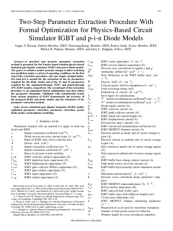 (PDF) Two-step parameter extraction procedure with formal optimization ...