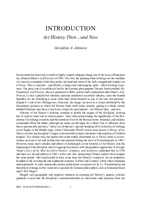 (PDF) Introduction: Art History Then...and Now