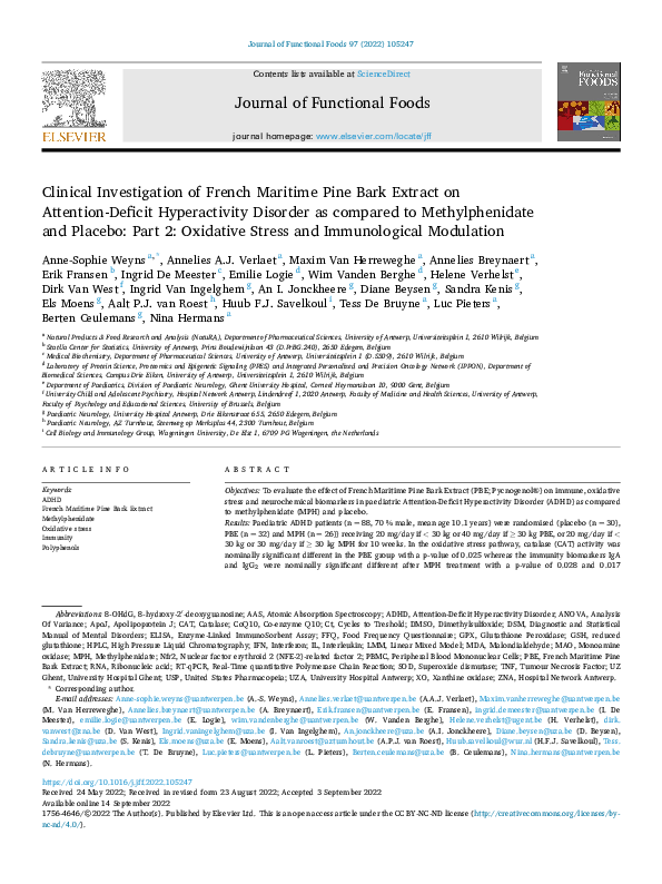 (PDF) Clinical Investigation of French Maritime Pine Bark Extract on ...