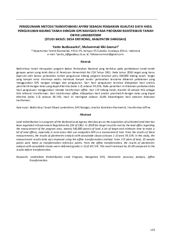 (PDF) Penggunaan Metode Transformasi Affine Sebagai Perbaikan Kualitas ...