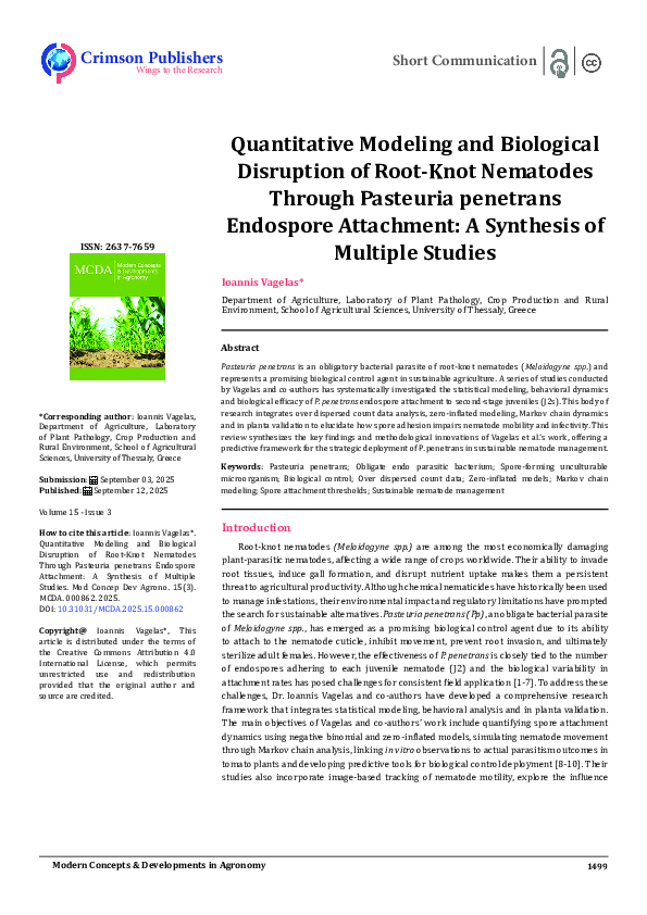 (PDF) Quantitative Modeling and Biological Disruption of Root-Knot ...