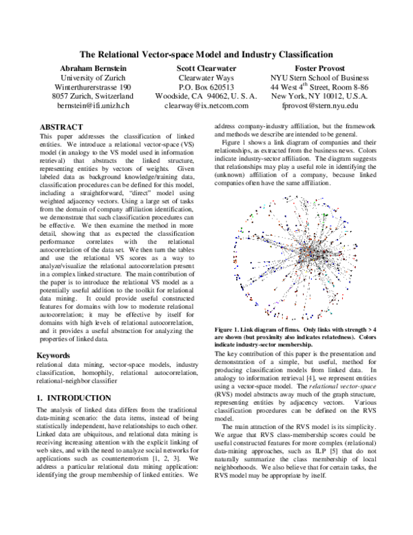 (PDF) The relational vector-space model and industry classification