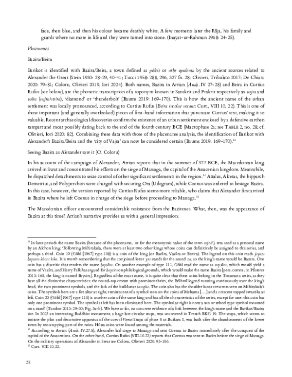 (PDF) Seeing Bazira as Alexander saw it. In Luca Maria Olivieri, Elisa ...