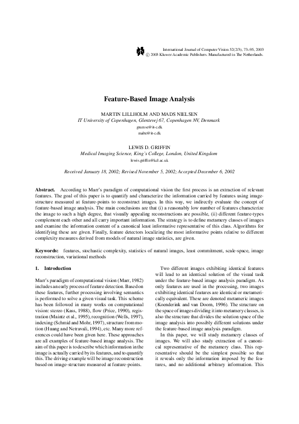 (PDF) Feature-Based Image Analysis