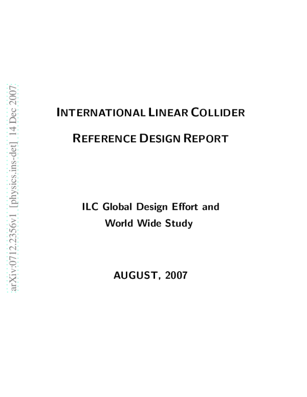 (PDF) ILC Reference Design Report Volume 4 - Detectors