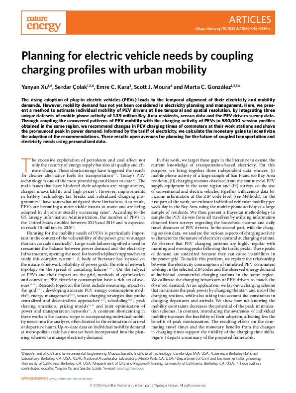 (PDF) Planning for electric vehicle needs by coupling charging profiles ...