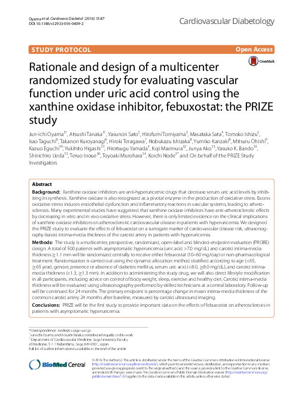 (PDF) Rationale and design of a multicenter randomized study for ...