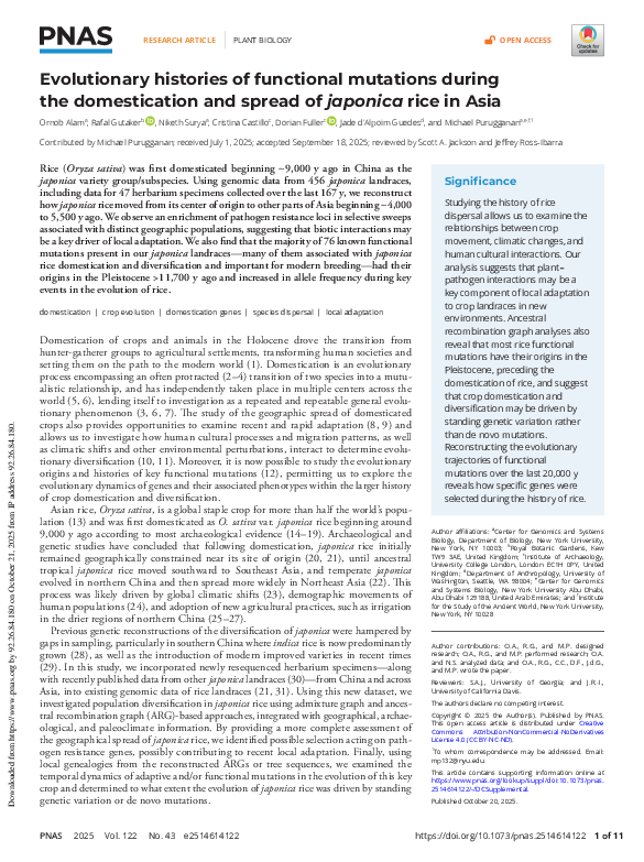 (PDF) Evolutionary histories of functional mutations during the ...