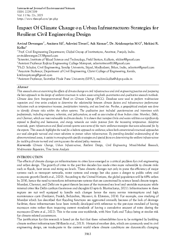 (PDF) Impact Of Climate Change on Urban Infrastructure: Strategies for ...