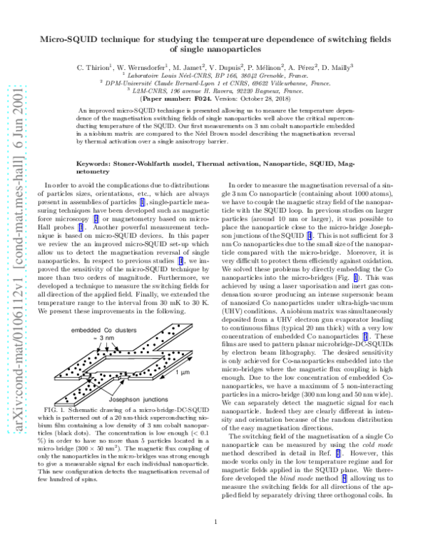 (PDF) Micro-SQUID technique for studying the temperature dependence of ...