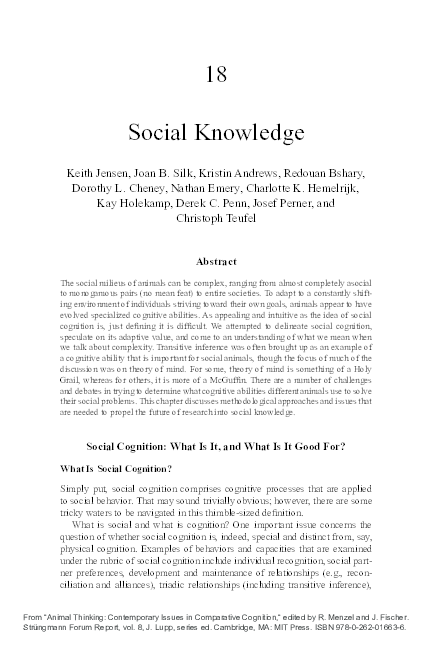 (PDF) Social Knowledge
