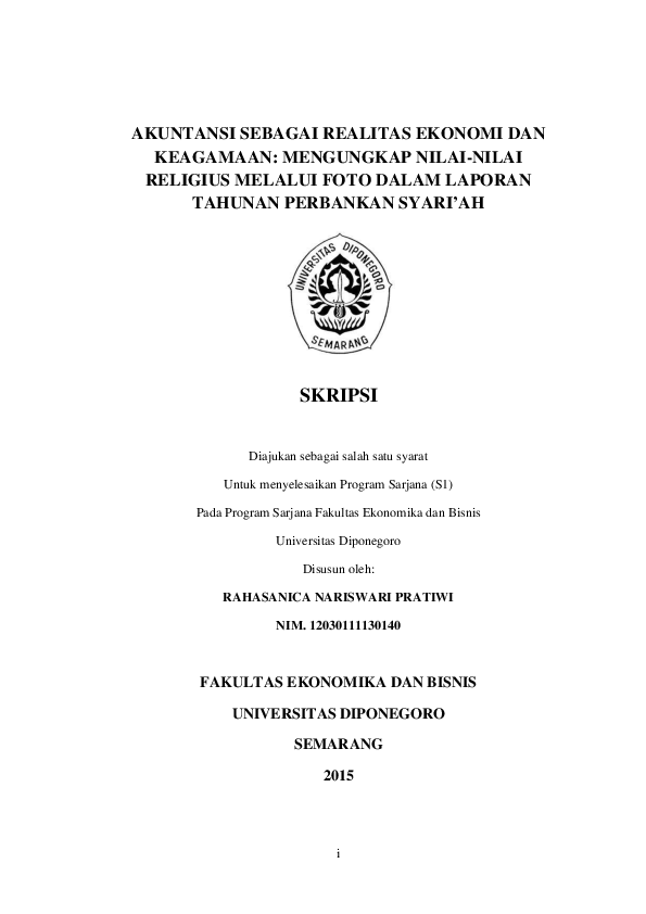(PDF) Akuntansi Sebagai Realitas Ekonomi Dan Keagamaan: Mengungkap ...