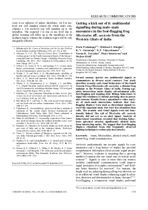 (PDF) Getting a kick out of it: Multimodal signalling during male-male ...