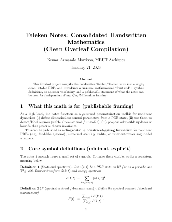 (PDF) Taleken Notes: Consolidated Handwritten Mathematics (Clean ...