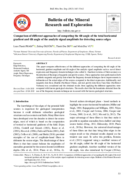 (PDF) Comparison of different approaches of computing the tilt angle of ...