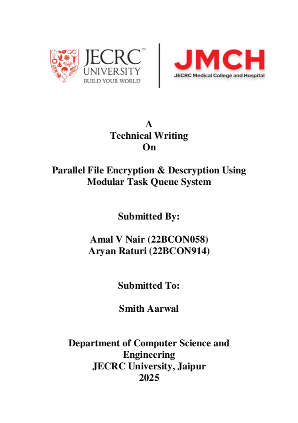 (PDF) Parallel File Encryption & Descryption Using Modular Task Queue ...