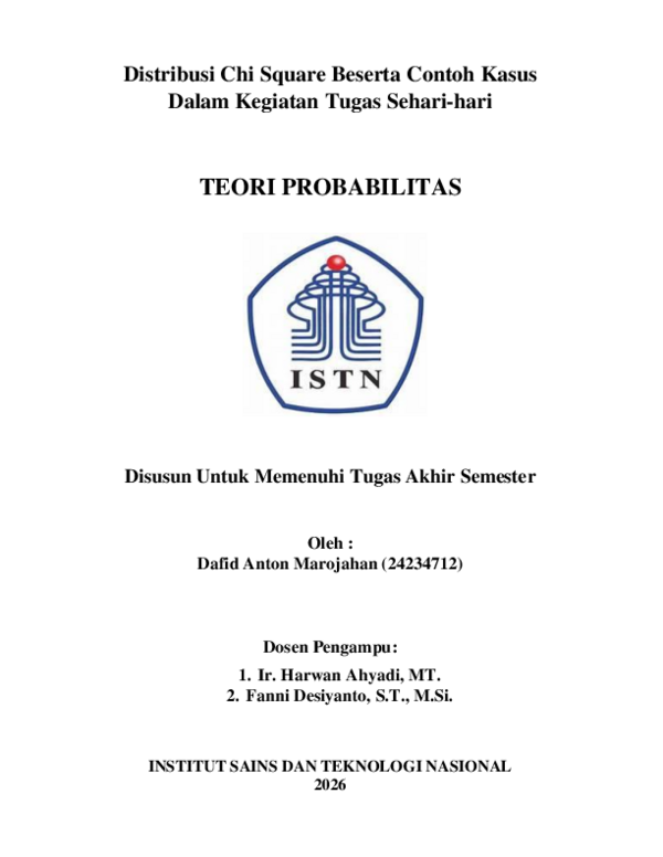 (PDF) Distribusi Chi Square Beserta Contoh Kasus Dalam Kegiatan Tugas ...