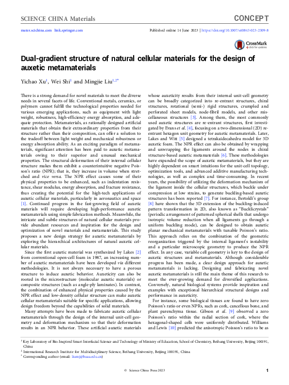 (PDF) Dual-gradient structure of natural cellular materials for the ...