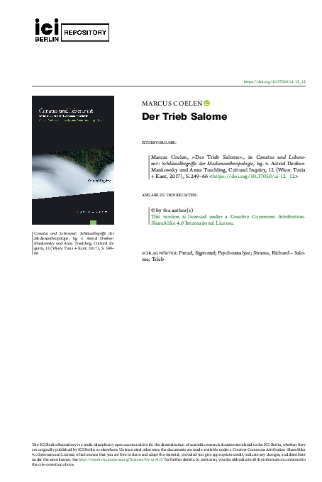 (PDF) Der Trieb Salome
