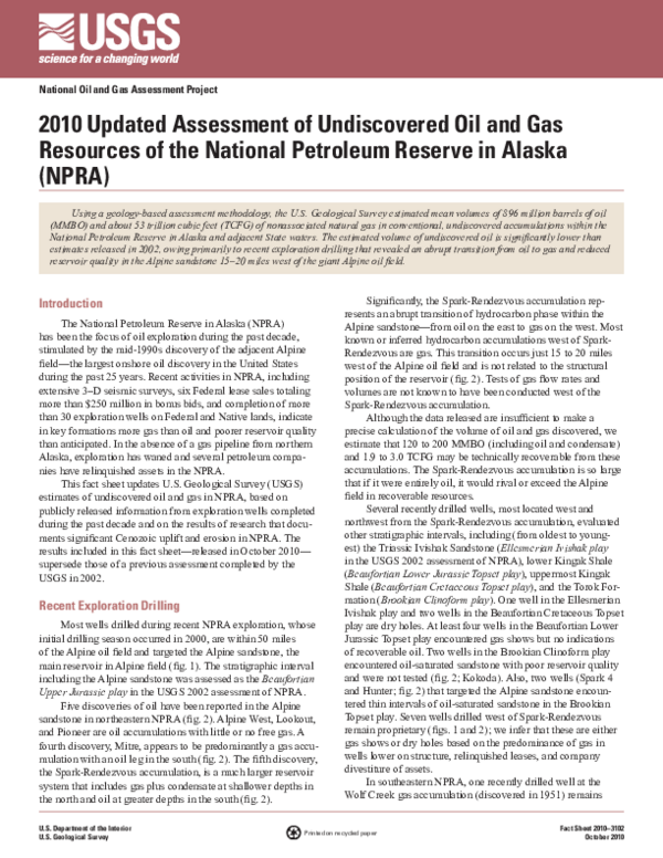 (PDF) 2010 updated assessment of undiscovered oil and gas resources of ...
