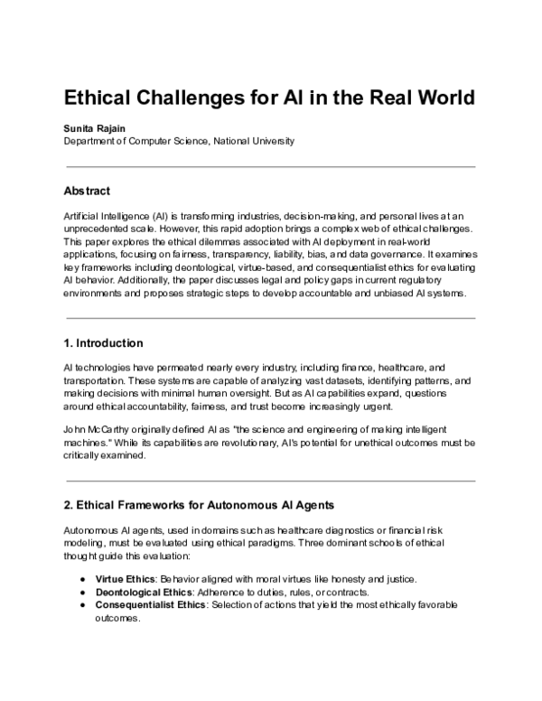 (PDF) Ethical Challenges for AI in the Real World