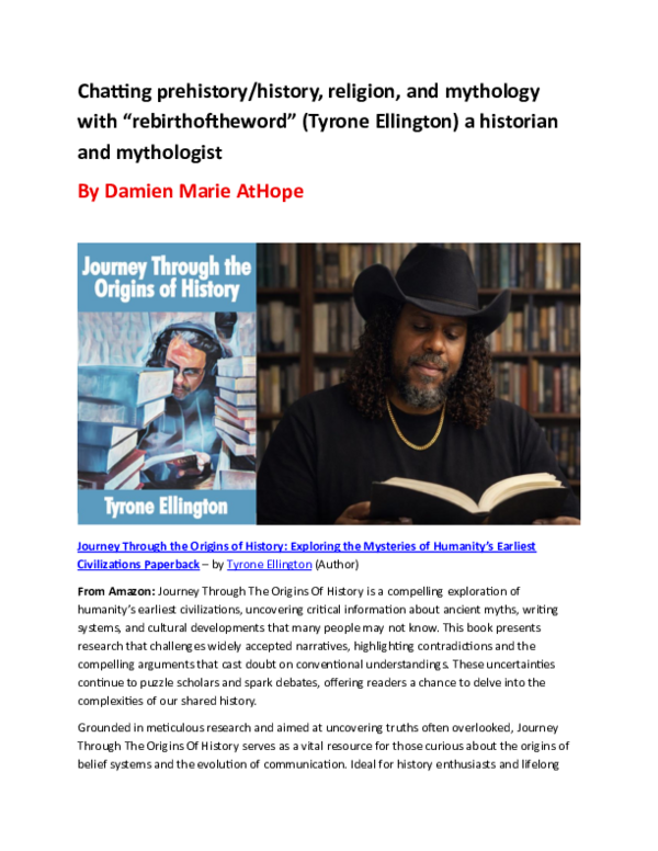 (PDF) Chatting prehistory/history, religion, and mythology with ...