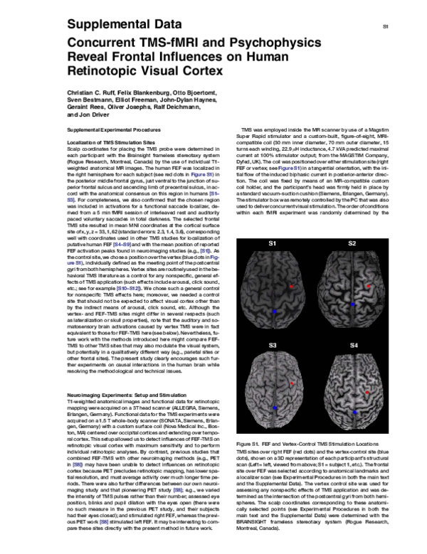 (PDF) Concurrent TMS-fMRI and Psychophysics Reveal Frontal Influences ...