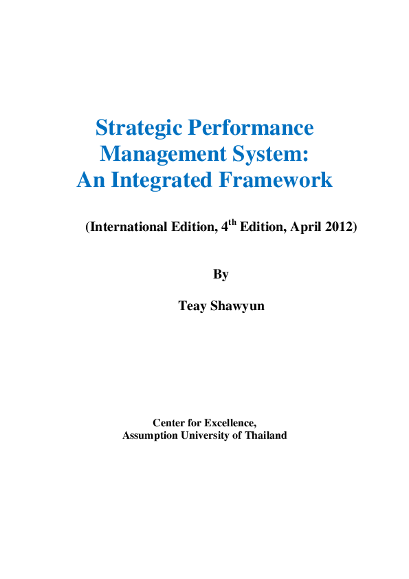 (PDF) Strategic Performance Management System