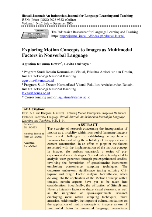 (PDF) Exploring Motion Concepts to Images as Multimodal Factors in ...