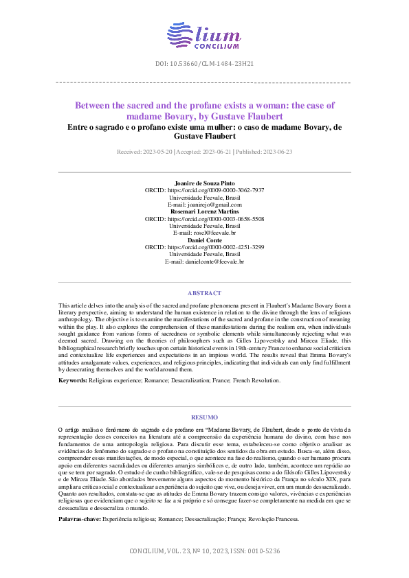 (PDF) Between the sacred and the profane exists a woman: the case of ...
