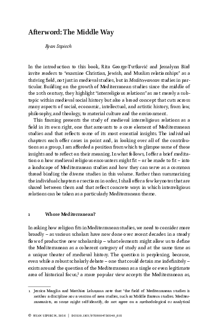 (PDF) Afterword: The Middle Way